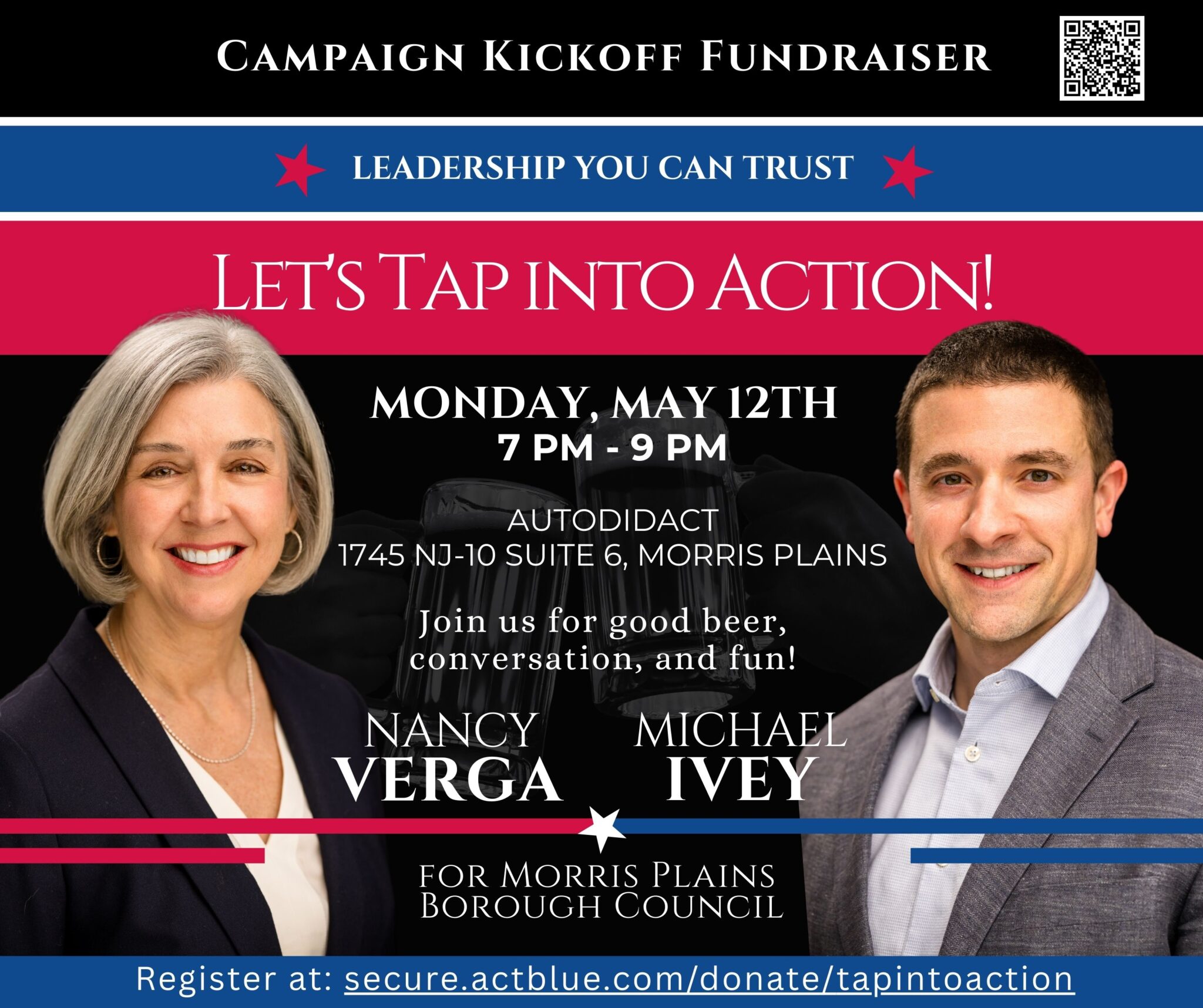 Campaign Kickoff & Fundraiser: Let's Tap Into Action - MorrisDems Calendar